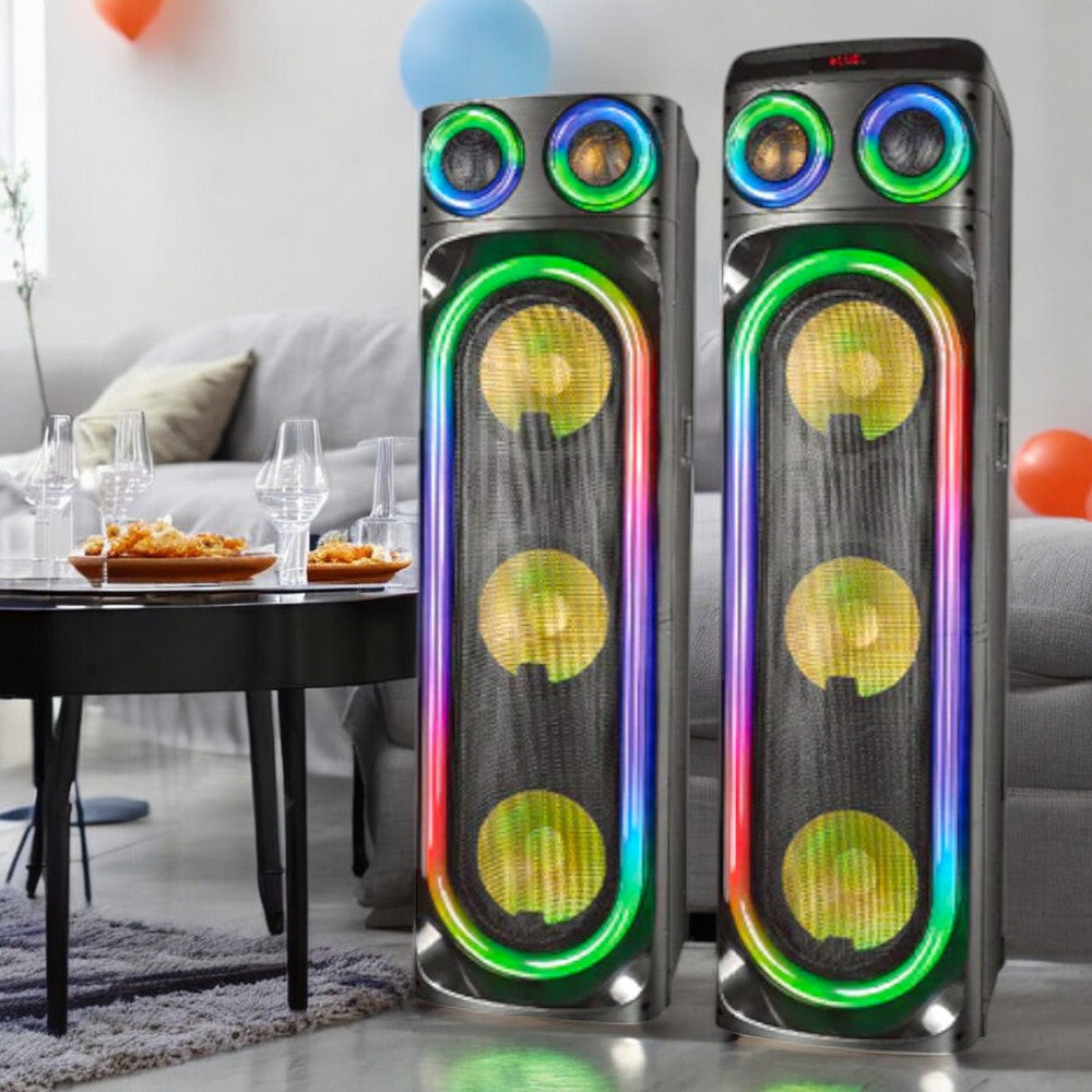 Bocina Sankey 10"x6 / Luz LED / 200W / Karaoke – Titan.com.pa