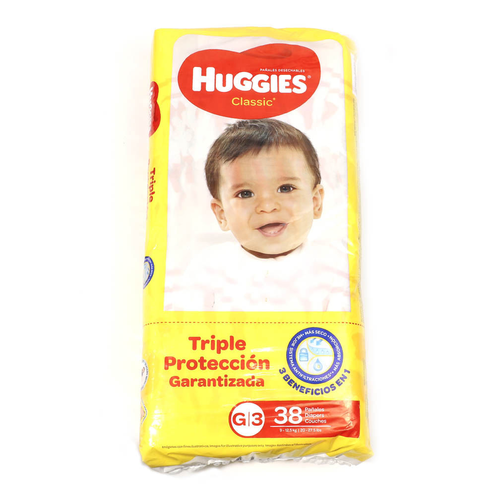 Pañales Desechables Huggies Classic Talla G de 38 Piezas – Titan.com.pa