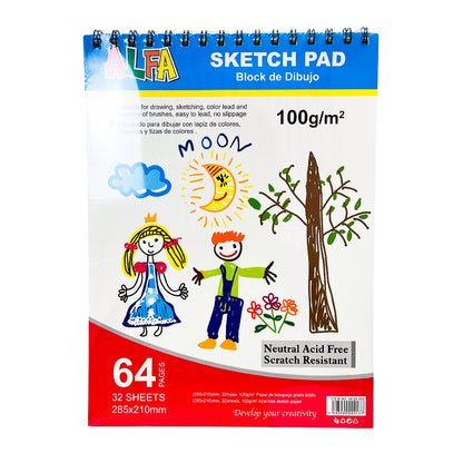 Block de Dibujo Alpha 64 Paginas | Titan.com.pa