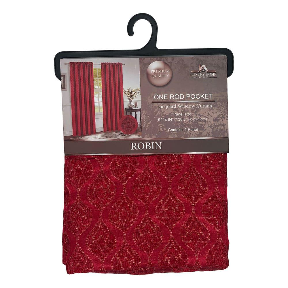 Cortina Robin Luxury Con Rod Pocket 54" x 84" - Rojo Oscuro – Titan.com.pa